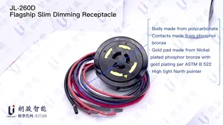 15A High Current Load Flagship Slim Dimming Receptacle 7P Flagship Ultra Thin Waterproof Rotatable V