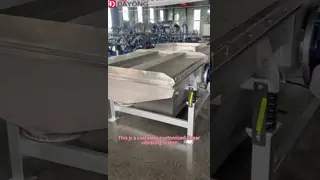 This is a customer customized linear vibrating screen which has a large processing capacity.
