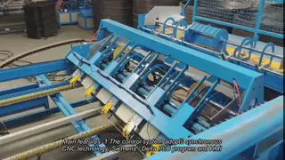 This is full automatic fence mesh welding machine. The machine is used to produce 3D fence mesh