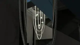 Long Necklace Marble Beads Connector Pendant Lamp Buddhist Prayer Beads