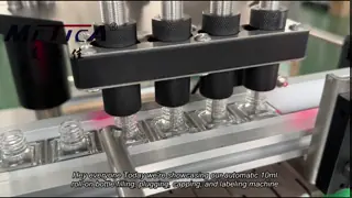 Auto 10ml Roll On Bottle Filling Capping Labeling Machine