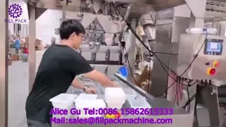 2250 J123 Linear Weighing and Filling Production Line with Roll Film Sealing for Mushrooms in Plasti