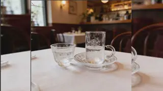 Elegant 12 Piece Clear Glass Tea Cup and Saucer Set