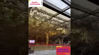 Kinetic Wind Facade Metal Architectural Mesh Curtain Wall Panel Commercial