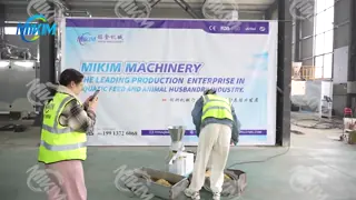 Trial run of feed pellet machine