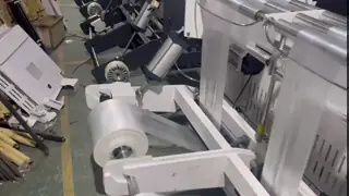 Fully automatic bag making and cutting machine, rope threading garbage bag making machine, hot press