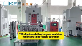 T80 aluminum foil rectangular container 
making machine