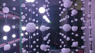 50mm RGB LED Ball String Lights for 3D Immersive LED Installation