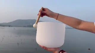 Handmade Pure Quartz Singing Bowl for Spiritual Relaxation