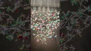 See Why Choose OEM LED Glass Flower Ceiling Light Soft Brightness Wear Proof