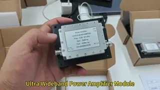 High Gain RF Power Amplifier 0.1-6.2GHz Stainless Steel Housing