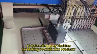Automatic 12 Colors PVC Dispensing Machine Silicone Patch Making Machine