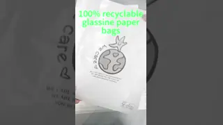 Biodegradable Translucent Glassine Paper Bags Custom Printed for Sock and Clothes Packaging