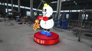 Festive Snowman LED Lantern for Lunar New Year Celebrations
