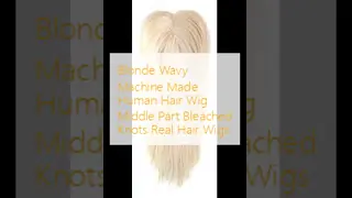 Blonde Wavy Human Hair Wig Natural Look
