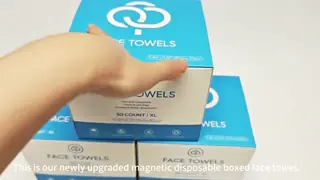 Upgraded magnetic snap-closing cover box-style facial towel