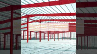 40m Wide Steel Factory Building Crane Ready