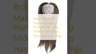 Natural Brown Straight Human Hair Wig