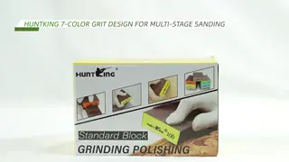 HUNTKING 7-Color Sponge Sand Blocks | 4-Sided Wet & Dry Abrasive for Wood, Metal & Plastic