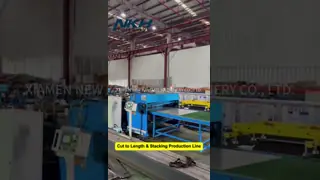 Straightening, Shearing and Stacking Line 0.3-3mm Thickness Steel Coil Cut to Length Machine
