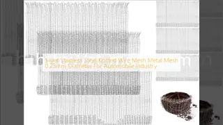 Silver Knitted Wire Mesh for Auto Industry