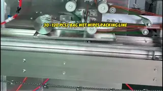 Single Folding Line For 5-30 PCs Travel Wet Wipes Making Packing Machinery
