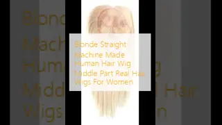 Blonde Straight Human Hair Wig
