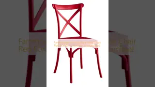 Red Cross Back Chair Stylish & Durable