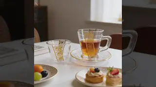 36 Piece Lead Free Crystal Glass Cup Set for Elegant Dining