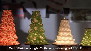 folding christmas paper lamp