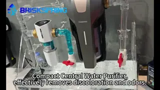 Compact Central Water Purifier effectively removes discoloration and odors.