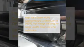 HDPE Geomembrane 15MPa High Strength Weld Liner