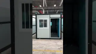 X Shaped Prefab Folding Container House Steel Outer Door