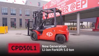 Heavy-Duty EP CPD50L1 5000kg Li-ion Forklift | Full Standard & Optional Features Showcase