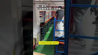 Warehouse Space Saving Mezzanine Floor Rack, Industrial Steel Mezzanine Storage Platform for Warehou