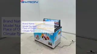 Commercial Glass Top Chest Freezer for Ice Cream Display