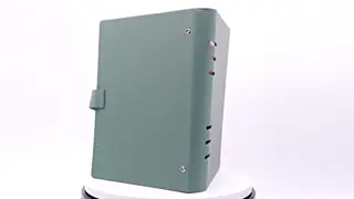 6‑Hole PU Leather Loose‑Leaf Notebook, Refillable Planner with Metal Buckle Closure