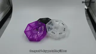 7-day portable pill box