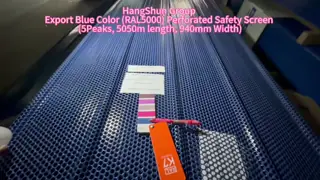 Export Blue color (RAL5000) Perforated Safety Screen Product