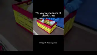 How to Unfold a 600×400×255mm Foldable Plastic Crate in 10 Seconds