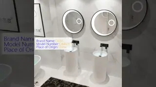 Modern Solid Surface Pedestal Sink Elegant Bathroom Design