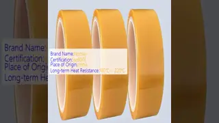 Nomay Yellow PET High Temp Tape 220C No Residue Masking