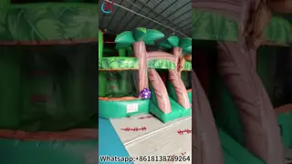 Jungle Adventure Inflatable Bounce House with Slide