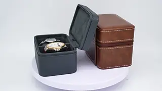 Durable Nylon Watch Pouch - 2-Slot Zipper Bag for Travel & Business