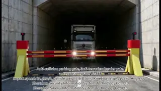 High Security Rising Arm Barrier with K4 Impact Resistance Hydraulic Drive and 6m Barrier Width