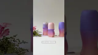 Plastic roll on bottle for deodorant and cosmetics