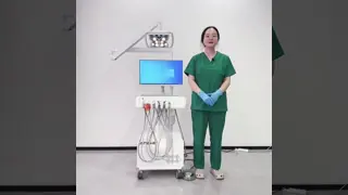 All-in-One Dental Workstation with Butterfly LED Dental Light HD Intraoral Camera and Built-in Compu
