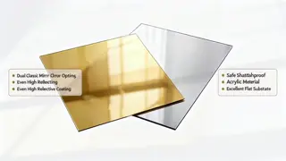 Gold Silver Mirror Acrylic Sheet Custom Cut