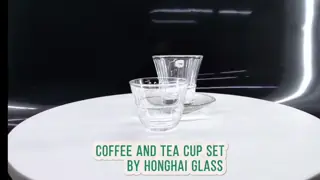 Elegant Glass Tea Cups Set 1473B0013