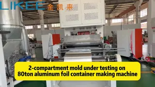 2-compartment mold under testing on 80-ton equipment